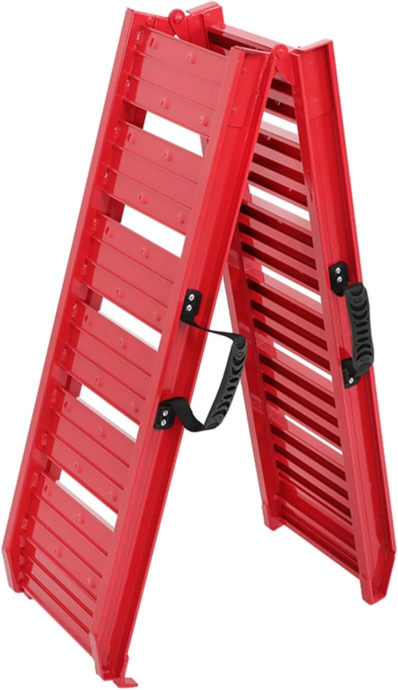 Genrics Red Aluminum Loading Ramp 6FT x 11.6IN (72IN x 11.6IN ...
