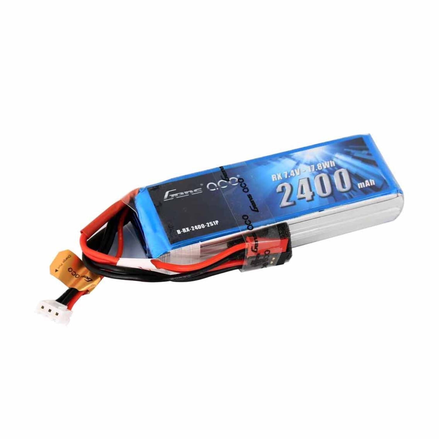 Gens Ace 2S 2400mAh 7.4V RX LiPo Battery w/JST-SYP Plug - Walmart.com