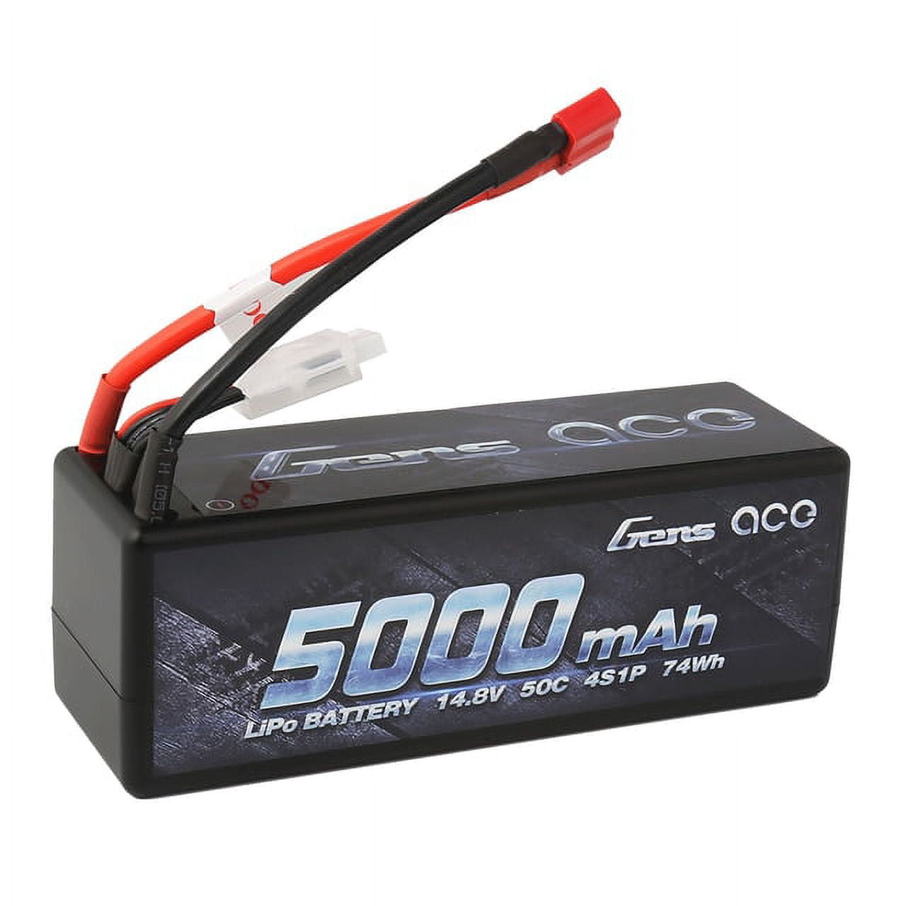 Gens ace 5000mAh 14.8V 4S 50C LiPo Battery HardCase with Deans T Plug ...