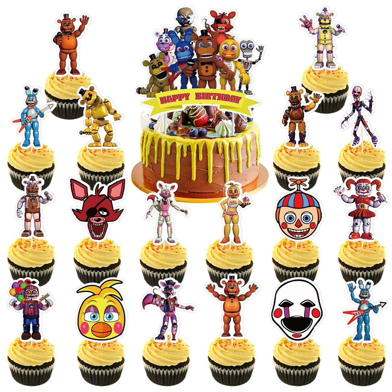 Genshii 37pcs 5 Nights SSF20 cake decoration set include 1pc big cake ...