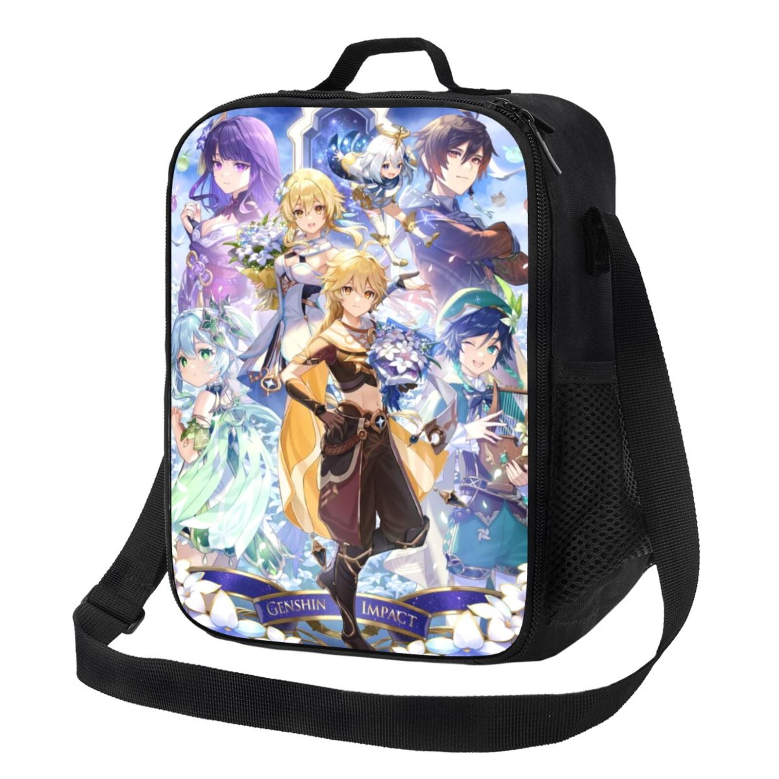 Genshin Im-Pact Cute Lunch Bag Insulated Tote Cooler Small Lunch Box ...