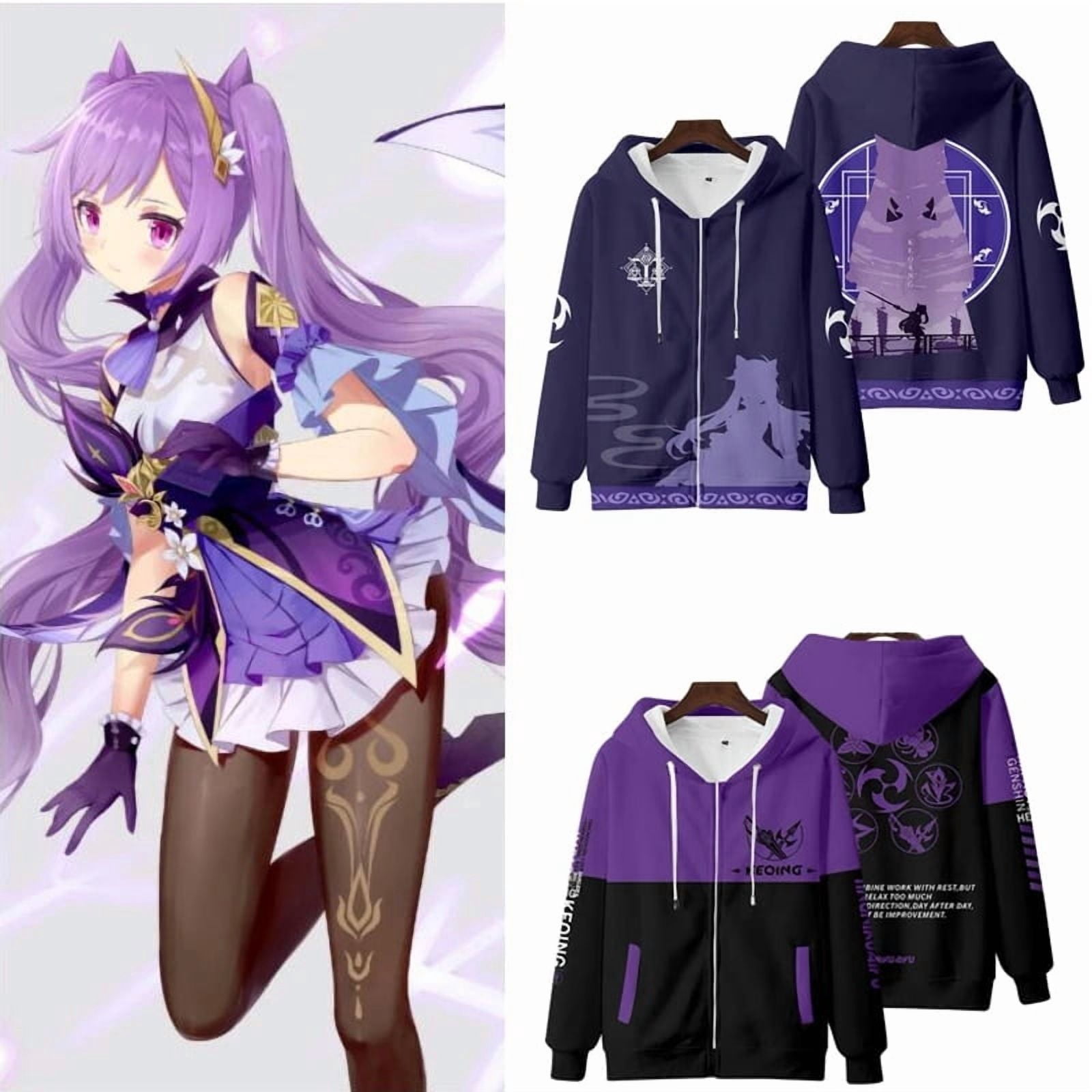 Genshin Impact 3D Print Zip Up WomenMen Hoodie T-Shirt Streetwear Hip ...