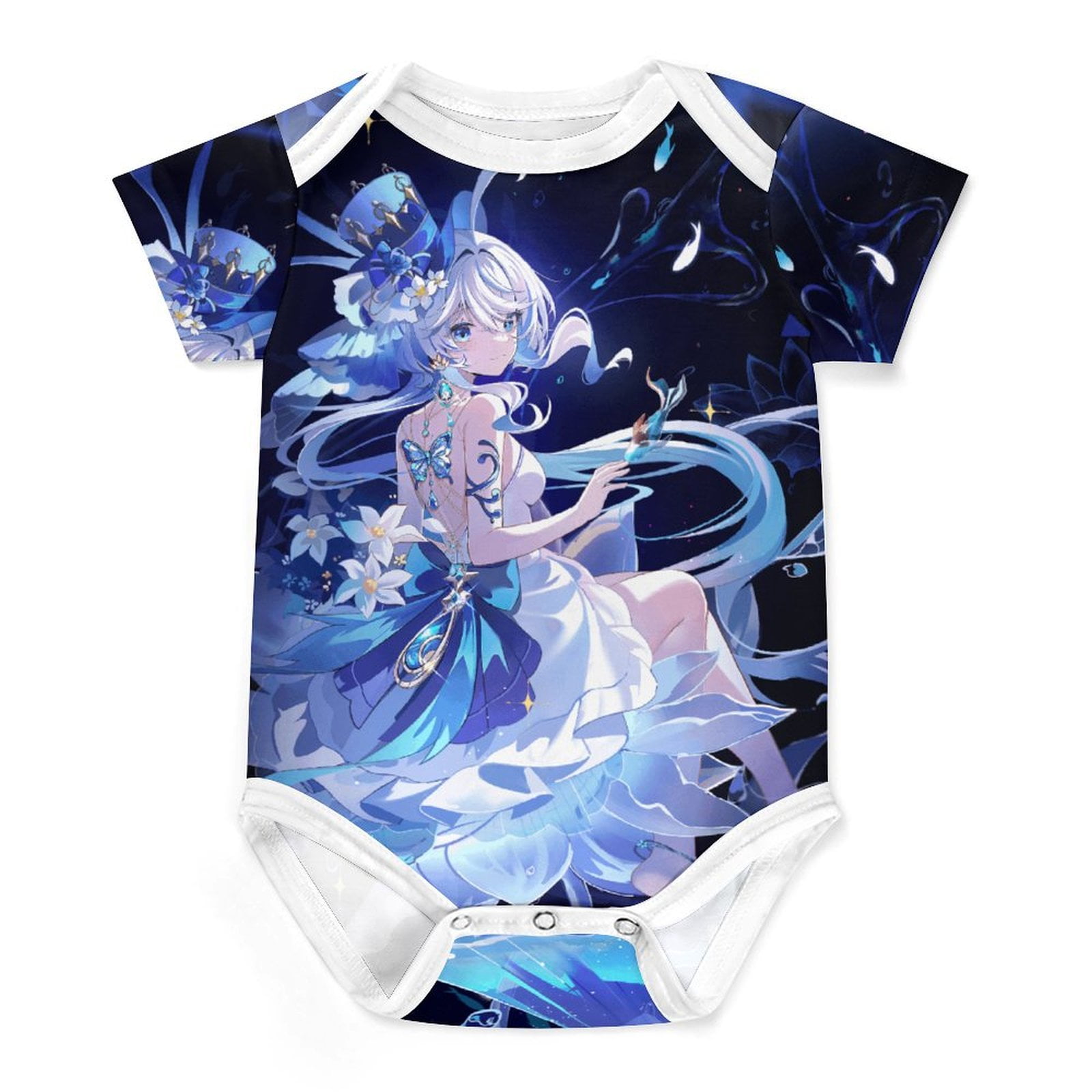 Genshin Impact Baby Boy Girl Short Sleeve Romper Clothing Set Print ...