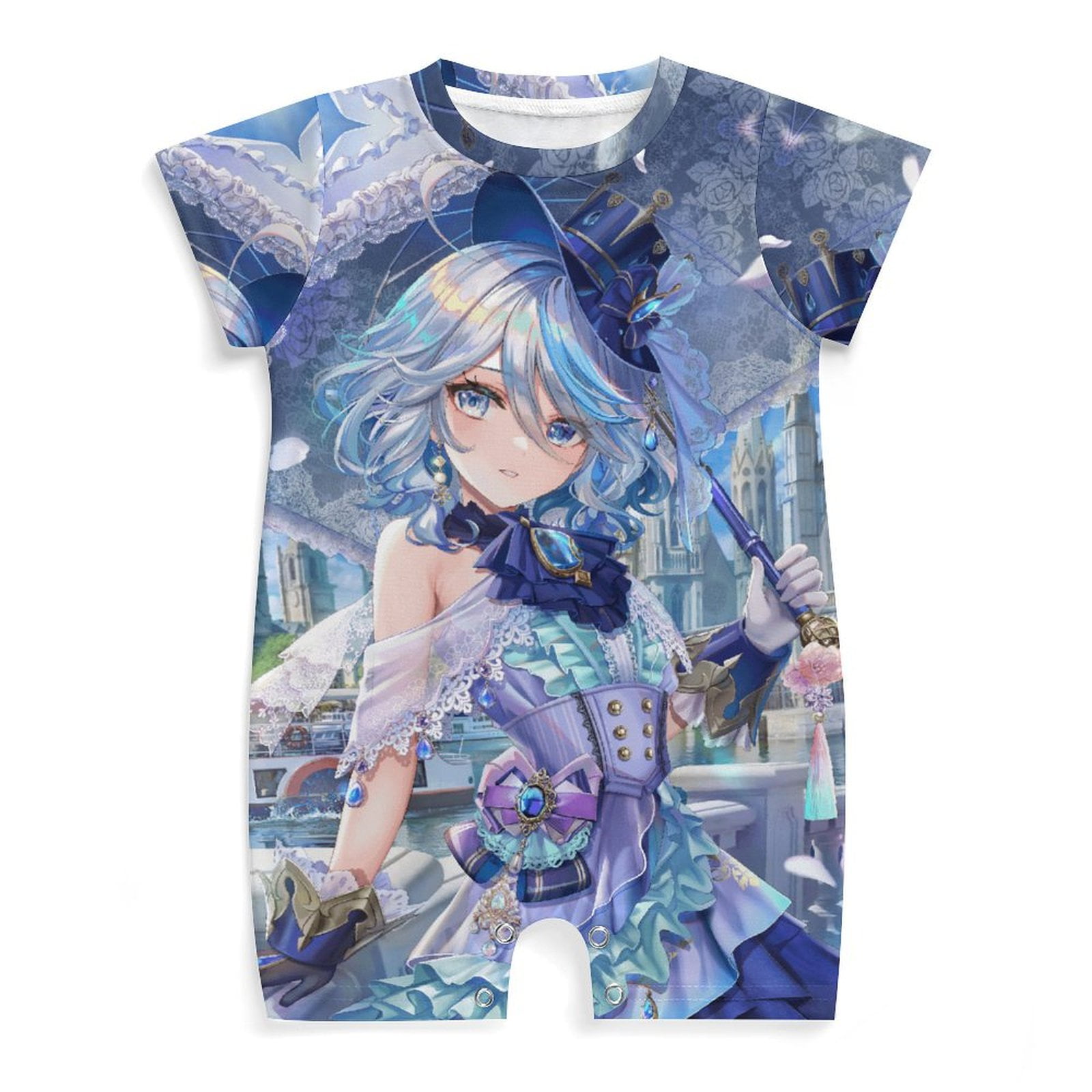 Genshin Impact Baby Boy Girl Short Sleeve Romper Clothing Set Print ...