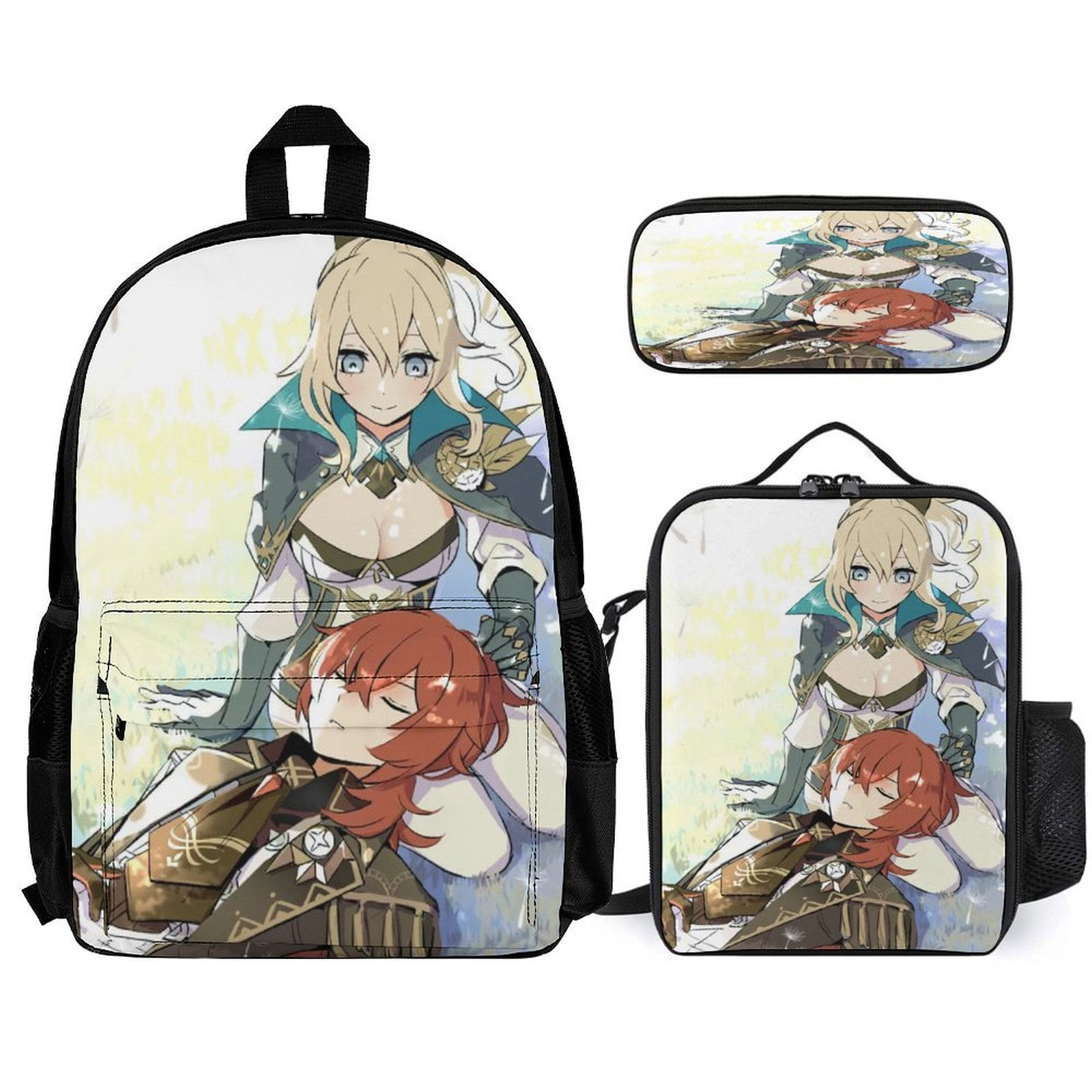 Genshin Impact Backpack 3 PCS Set Laptop Backpack with Pencil Case ...