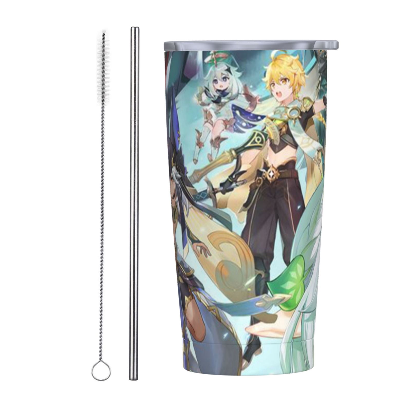 Genshin Impact Car Cup With Straw 20oz Stainless Steel Tumbler Push ...