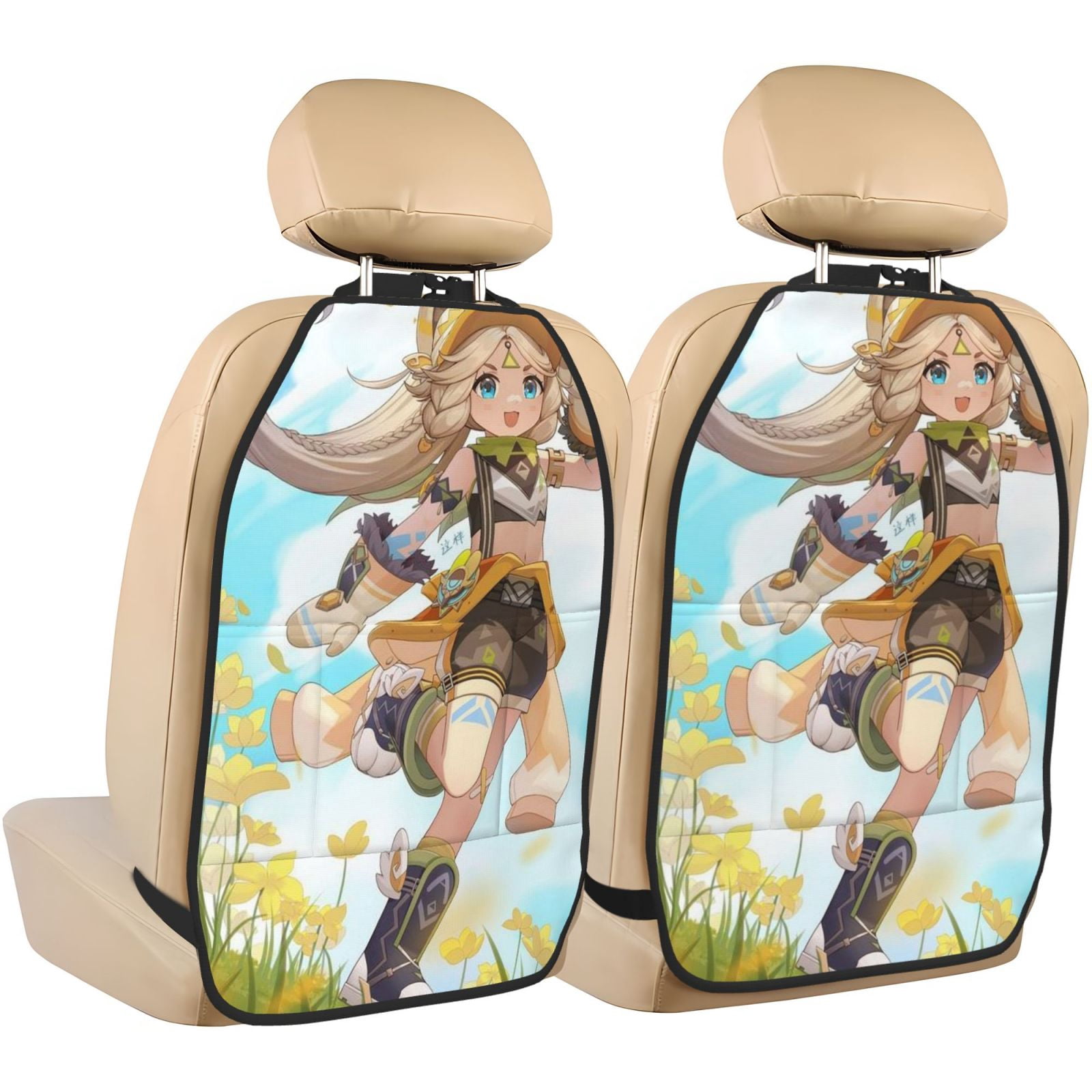 Genshin Impact Car Seat Anti-Kick Storage Mat 2pcs Set,Sturdy And ...