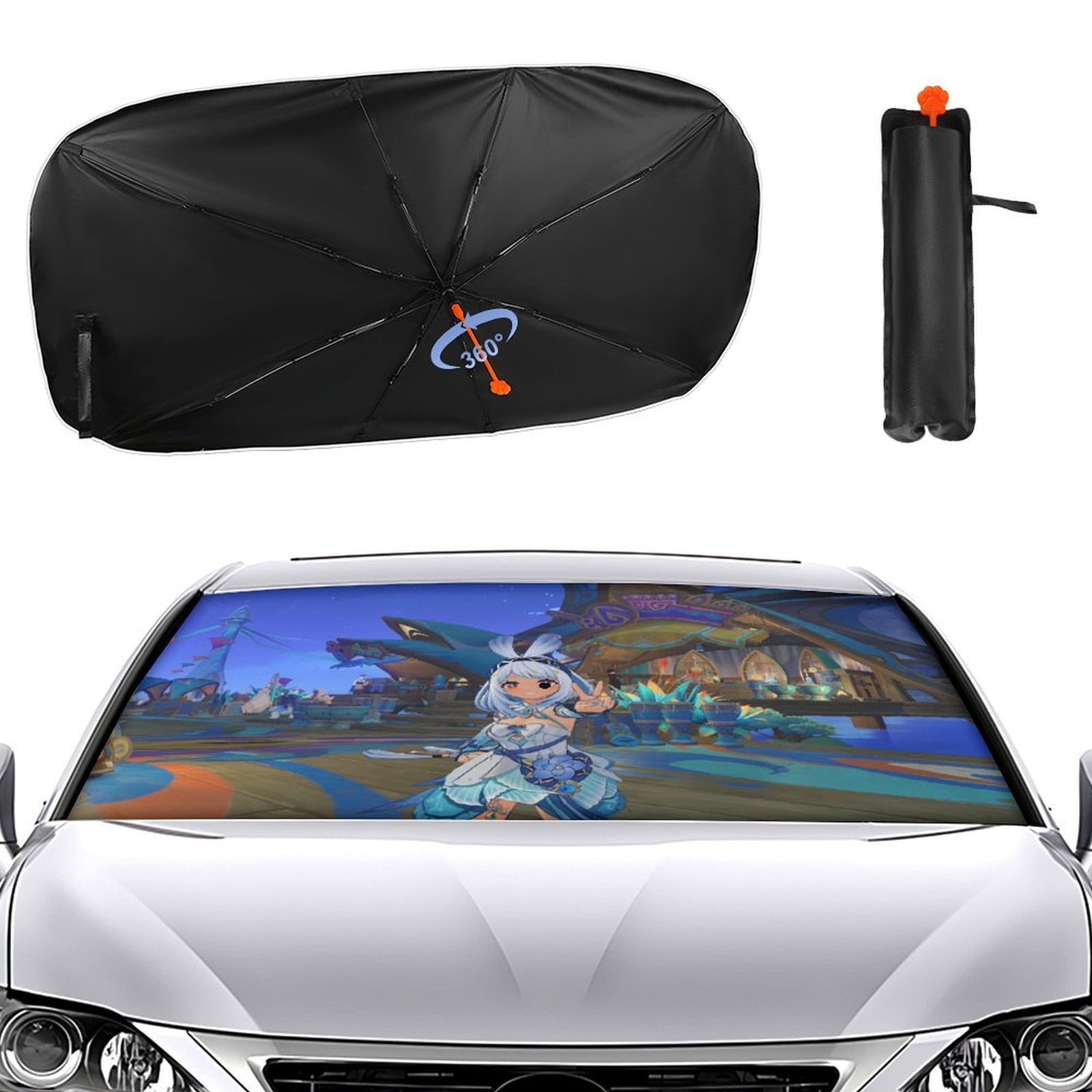 Genshin Impact Car Umbrella Windshield Sun Shade, Windshield Cover ...