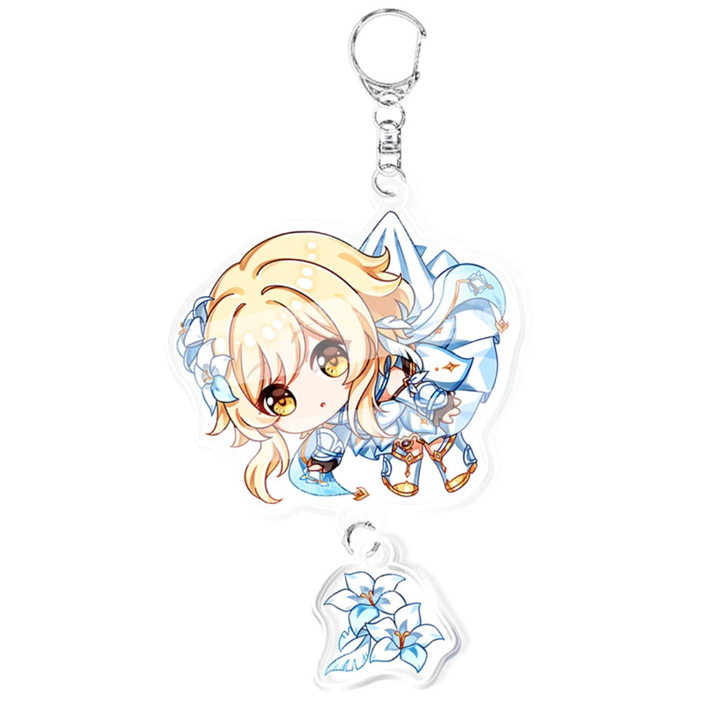 Genshin Impact Cartoon Game Anime Acrylic Keychain Thunder General ...