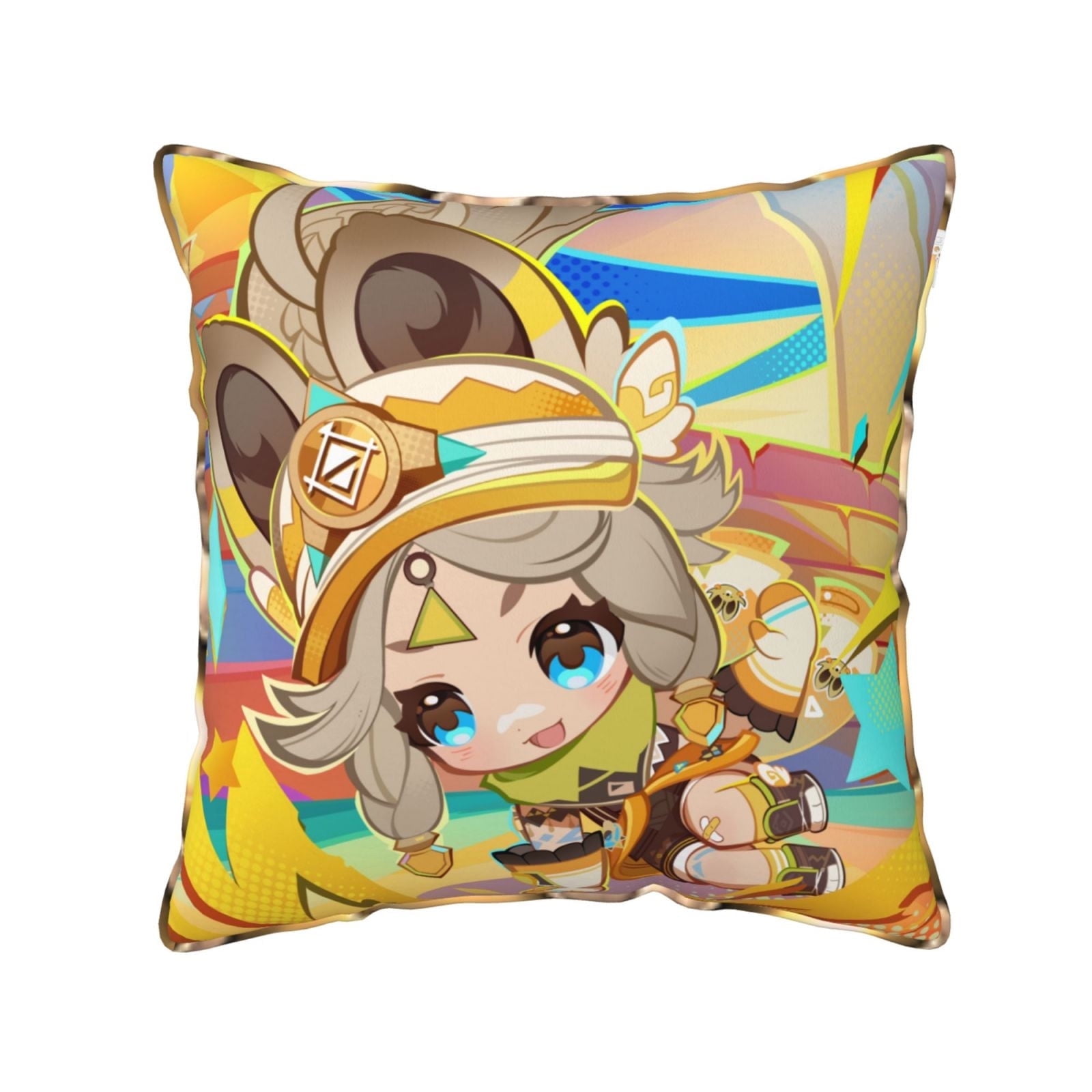 Genshin Impact Cute Graphic Double Side Print Velvet Throw Pillow ...