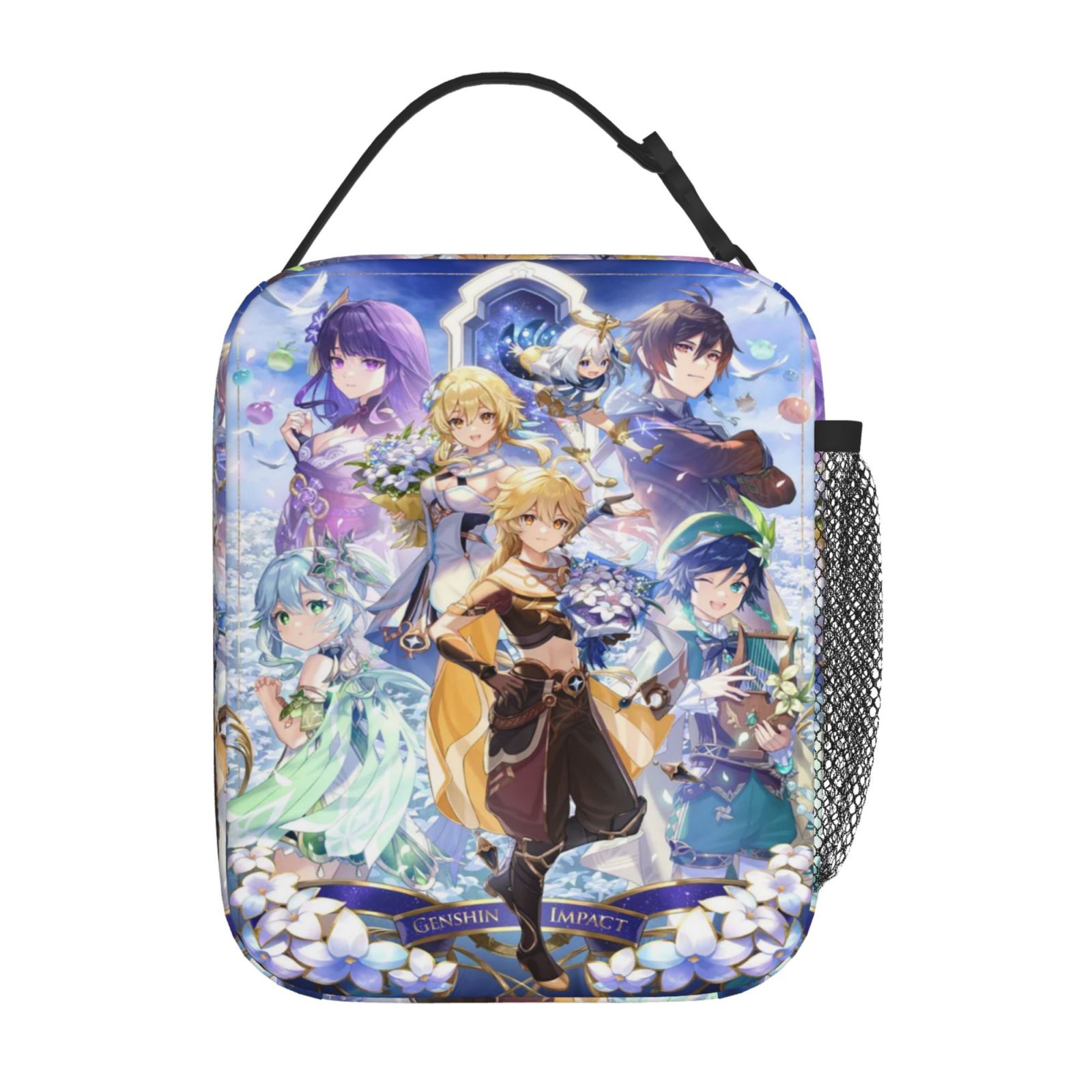 Genshin Impact Lunch Bag Insulated Tote Cooler Small Lunch Box Reusable ...