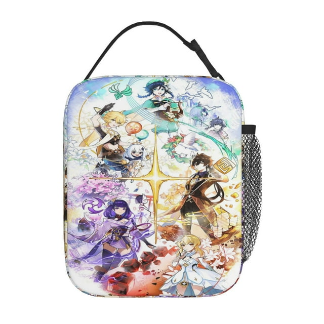 Genshin Impact Lunch Bag Insulated Tote Cooler Small Lunch Box Reusable ...