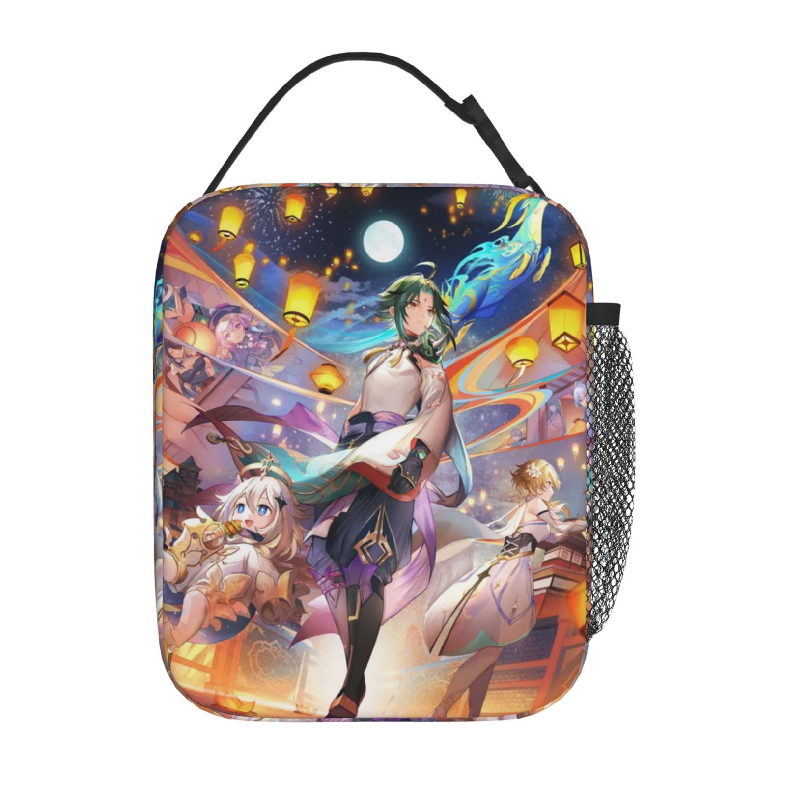 Genshin Impact Lunch Bag Insulated Tote Cooler Small Lunch Box Reusable ...