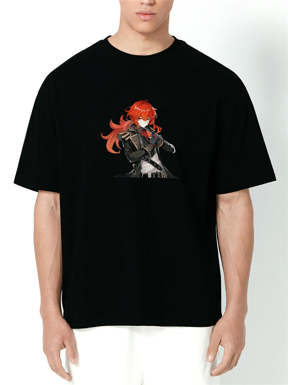 Genshin Impact Diluc Mens T Shirts 100% Cotton Short Sleeve - Walmart.com