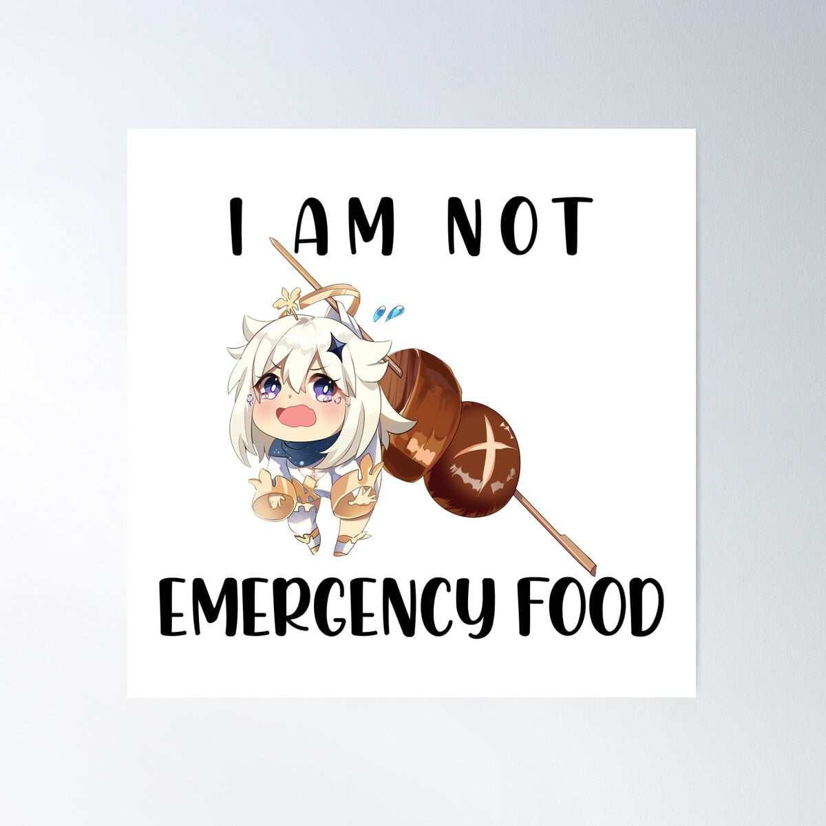 Genshin Impact, Emergency Food Paimon V2 Poster Wall Art, Modern Wall ...