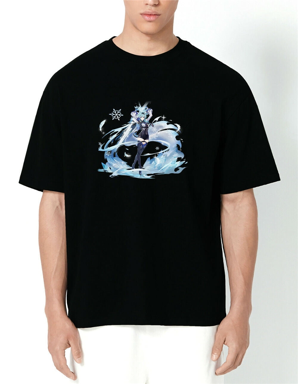 Genshin Impact Eula Mens T Shirts 100% Cotton Short Sleeve - Walmart.com