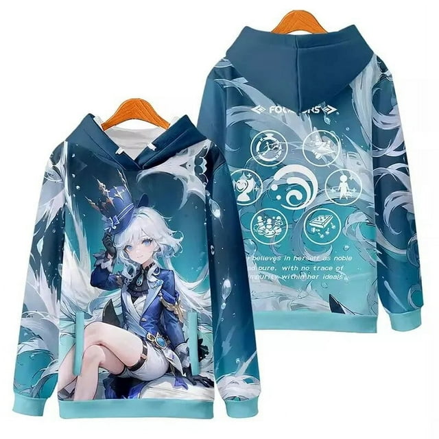 Genshin Impact Furina Merch Hoodie Harajuku Unsiex Pullover Sweatshirts ...