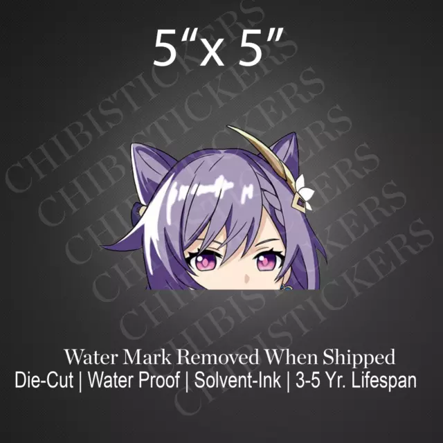 Genshin Impact Hu Tao Keqing Anime Vinyl Stickers Waterproof Sticker ...