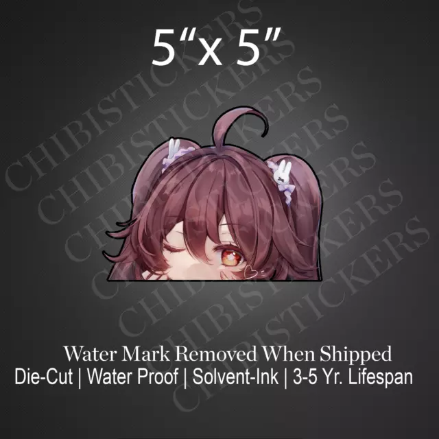 Genshin Impact Hu Tao Keqing Anime Vinyl Stickers Waterproof Sticker ...