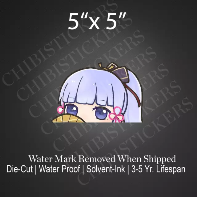 Genshin Impact Kamisato Ayaka Shy Blue Vinyl Stickers Waterproof ...