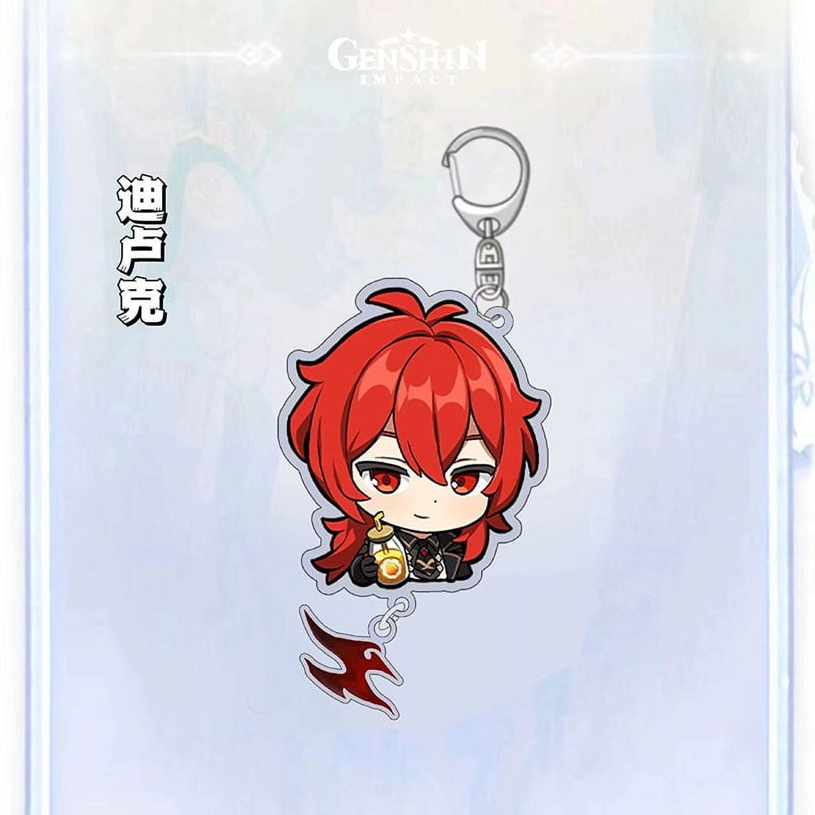 Genshin Impact Keychain, Acrylic Animation Keychain Pendant - Walmart.com