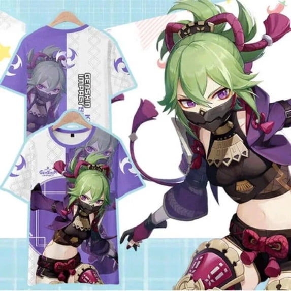 Genshin Impact Kuki Shinobu 3D Print T Shirt Women Men Summer Fashion ...