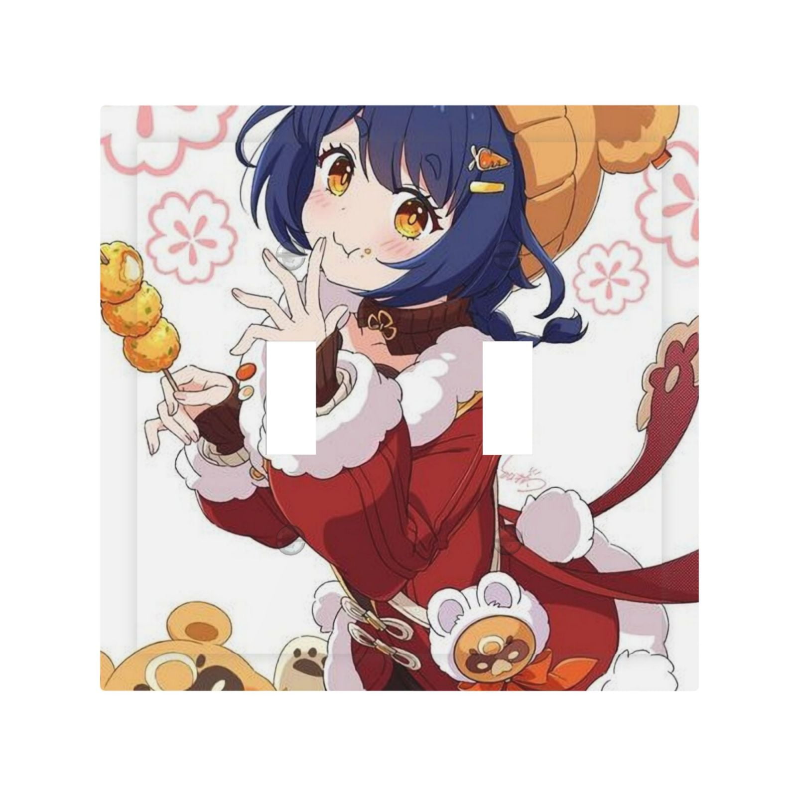 Genshin Impact Modern Two-Way Toggle Switch Panel，Made Of Pc，Dustproof ...