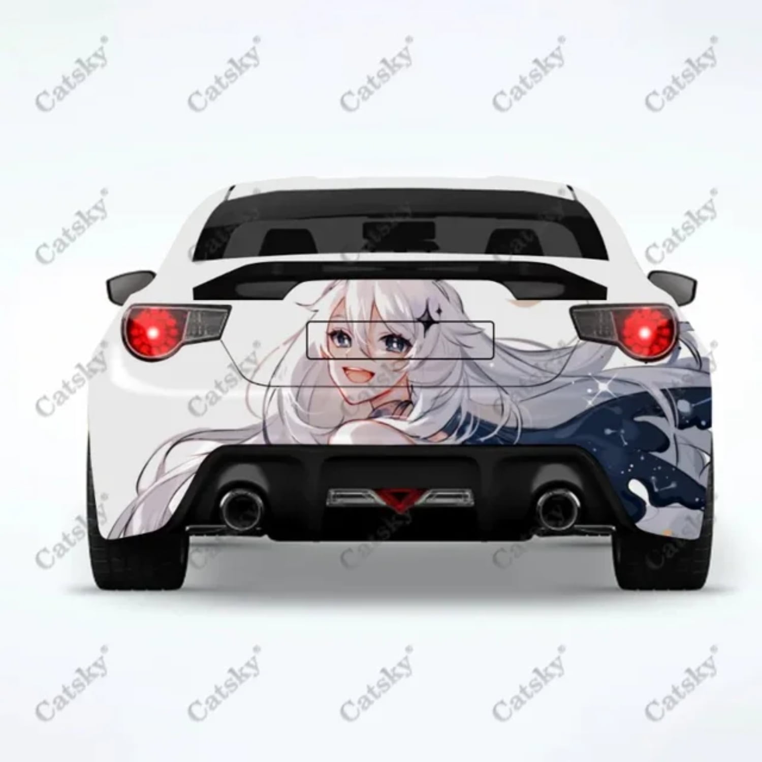 Genshin Impact Paimon Adorable Rear Wrap Car Decal Sticker for Creative ...