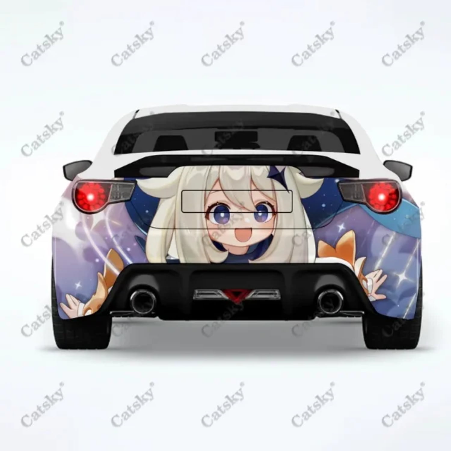Genshin Impact Paimon Adorable Rear Wrap Car Decal Sticker for Creative ...