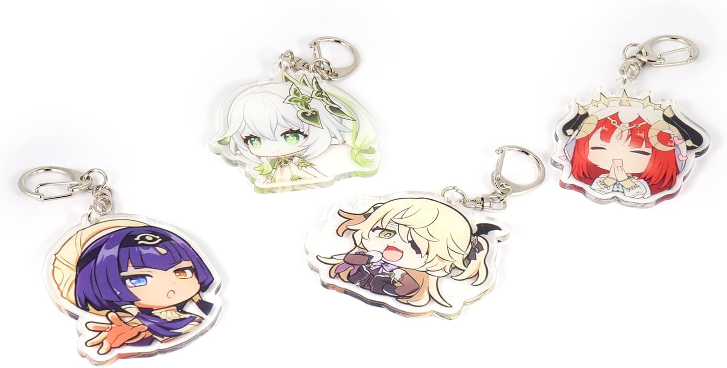 Genshin Impact Paimon Painting Series Cute Character Keychain Character ...