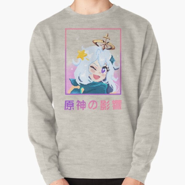 Genshin Impact Pixel Paimon Pullover Sweatshirt Personalized Long ...