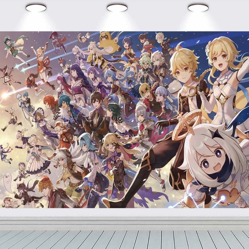 Genshin Impact Poster Backdrop Banner Party Supplies Birthday ...