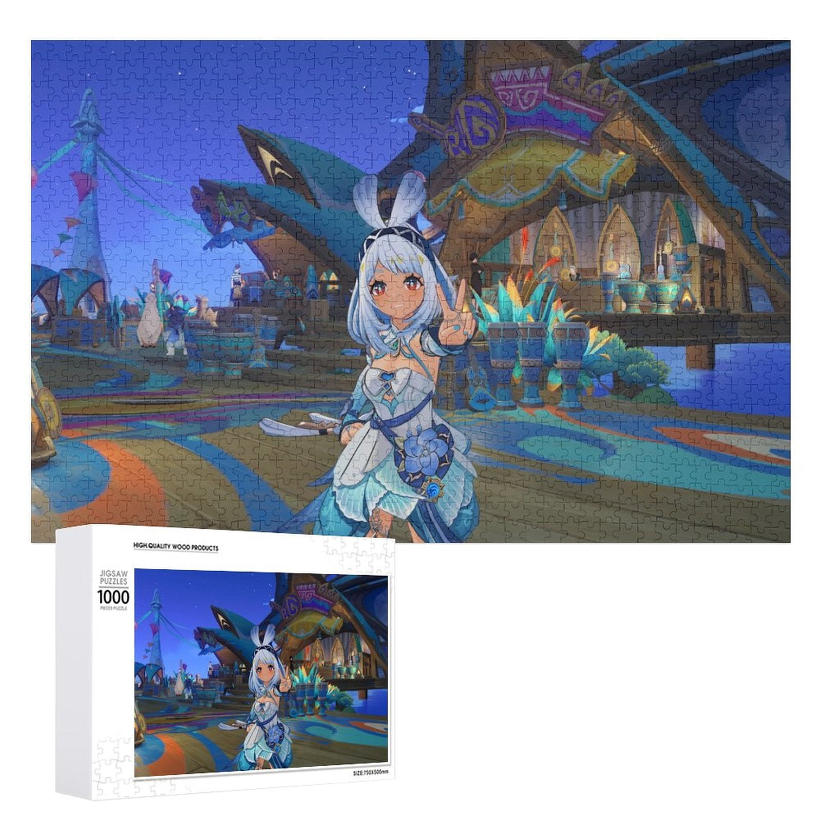 Genshin Impact Puzzle For Adults & Kids - 1000 PCS Jigsaw Puzzle ...