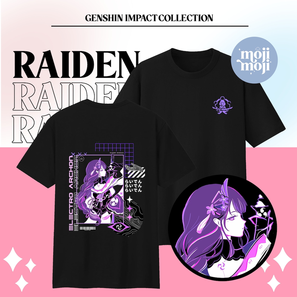 Genshin Impact Raiden Shirt, Genshin Raiden Merch, Raiden Shogun ...