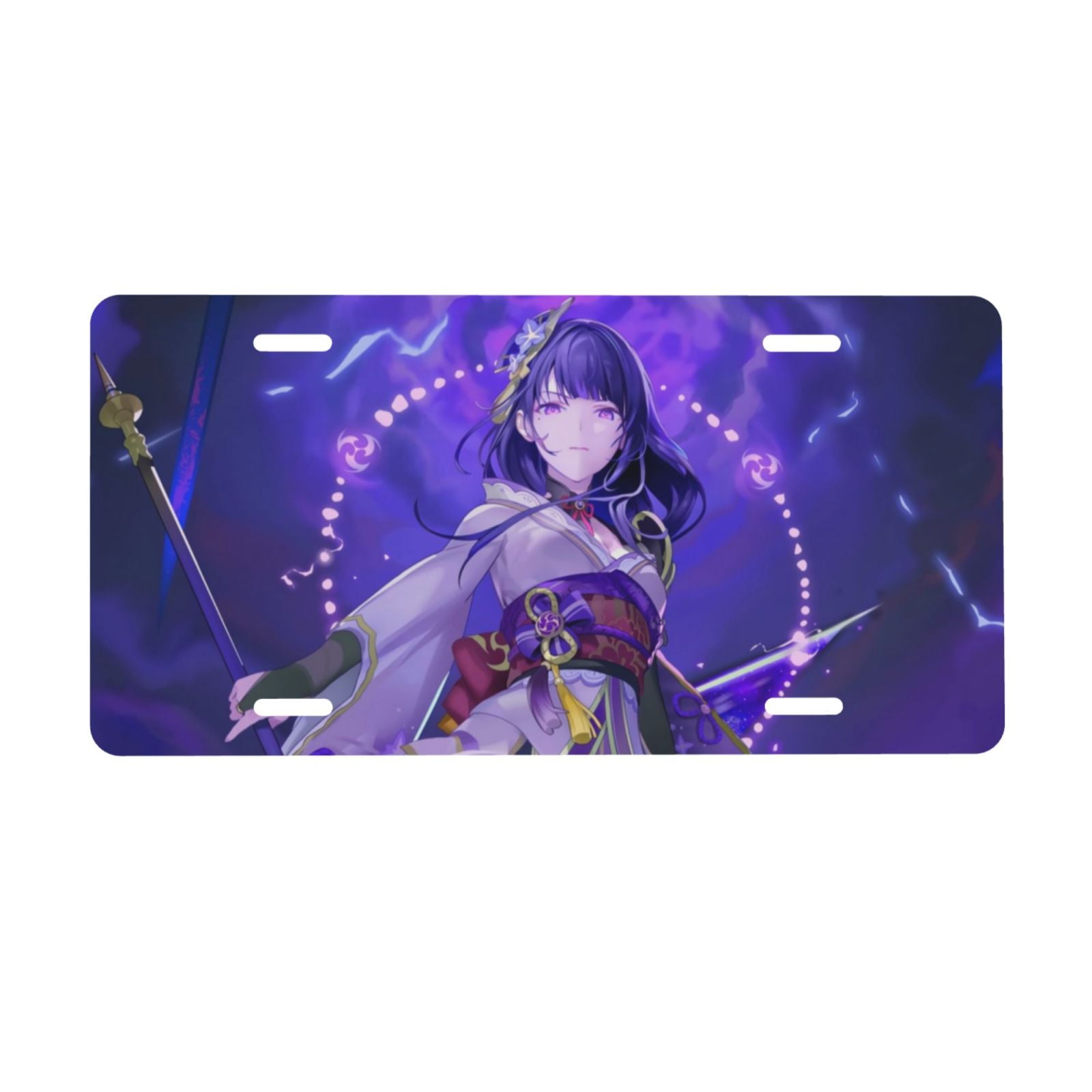 Genshin Impact Raiden Shogun License Plate, Car Front License Plates ...