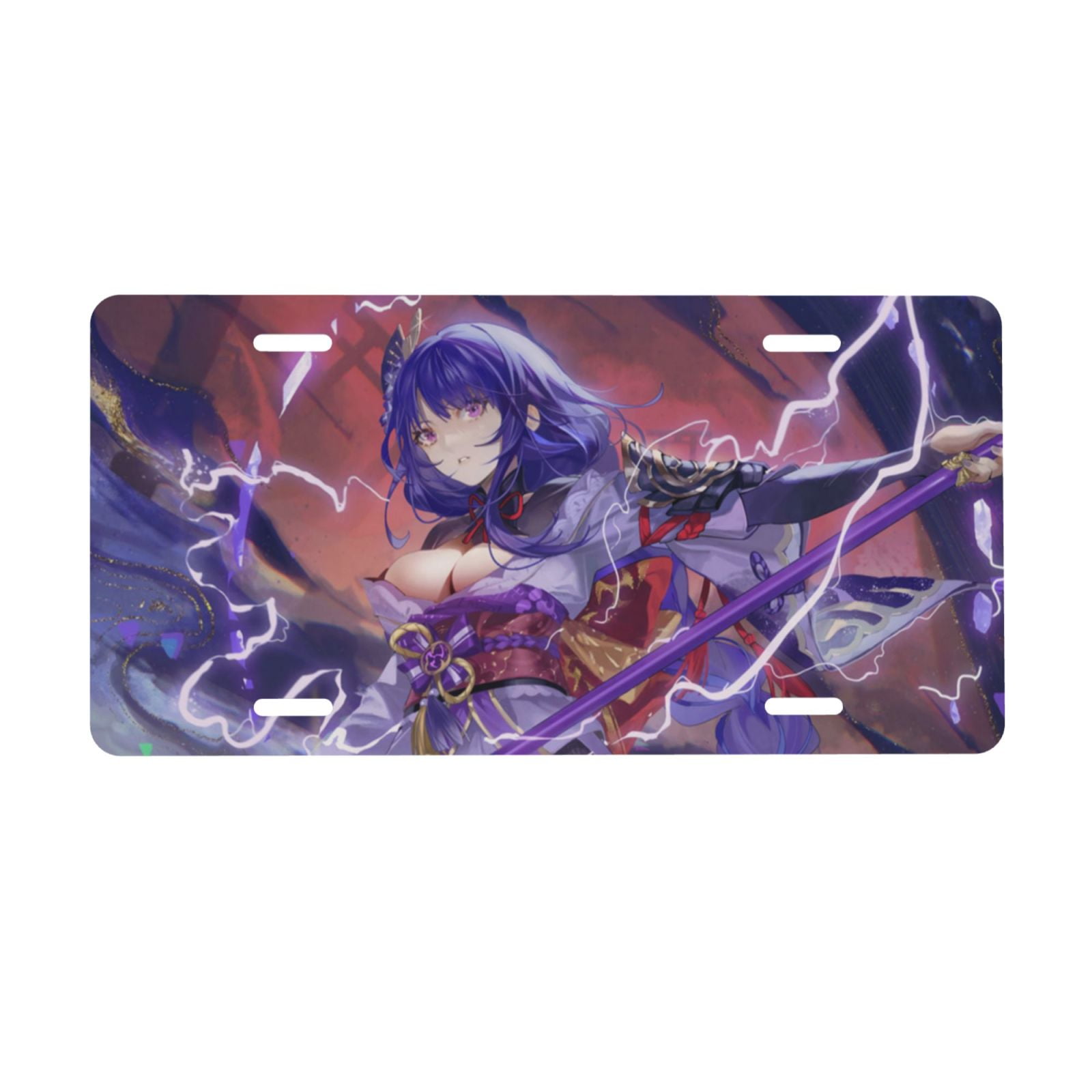 Genshin Impact Raiden Shogun License Plate, Car Front License Plates ...