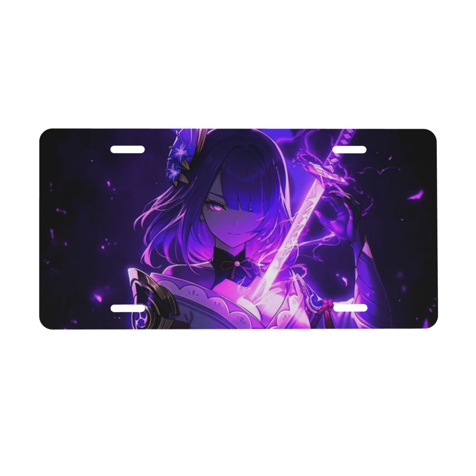 Genshin Impact Raiden Shogun License Plate, Car Front License Plates ...