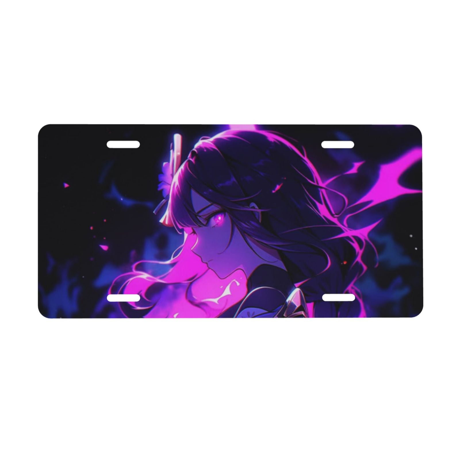 Genshin Impact Raiden Shogun License Plate, Car Front License Plates ...