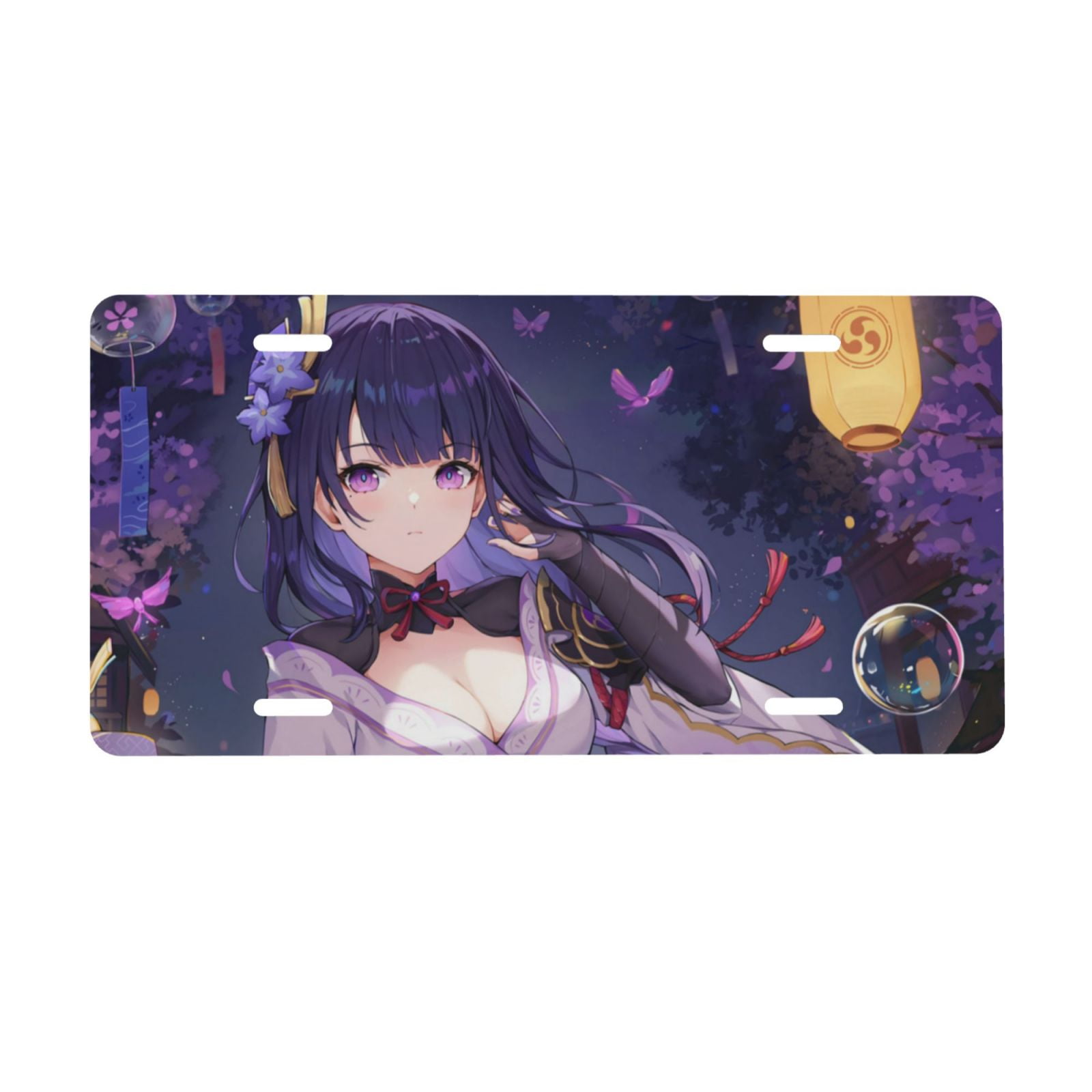 Genshin Impact Raiden Shogun License Plate, Car Front License Plates ...