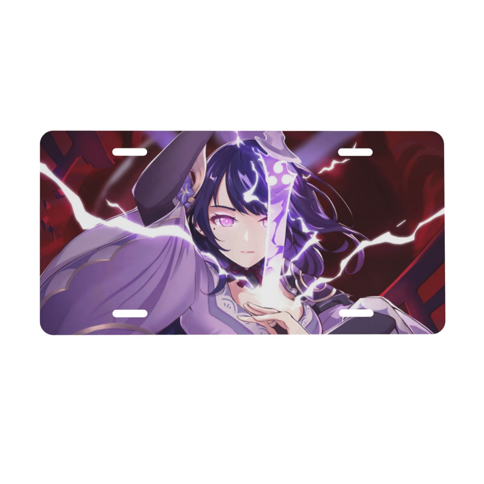 Genshin Impact Raiden Shogun License Plate, Car Front License Plates ...