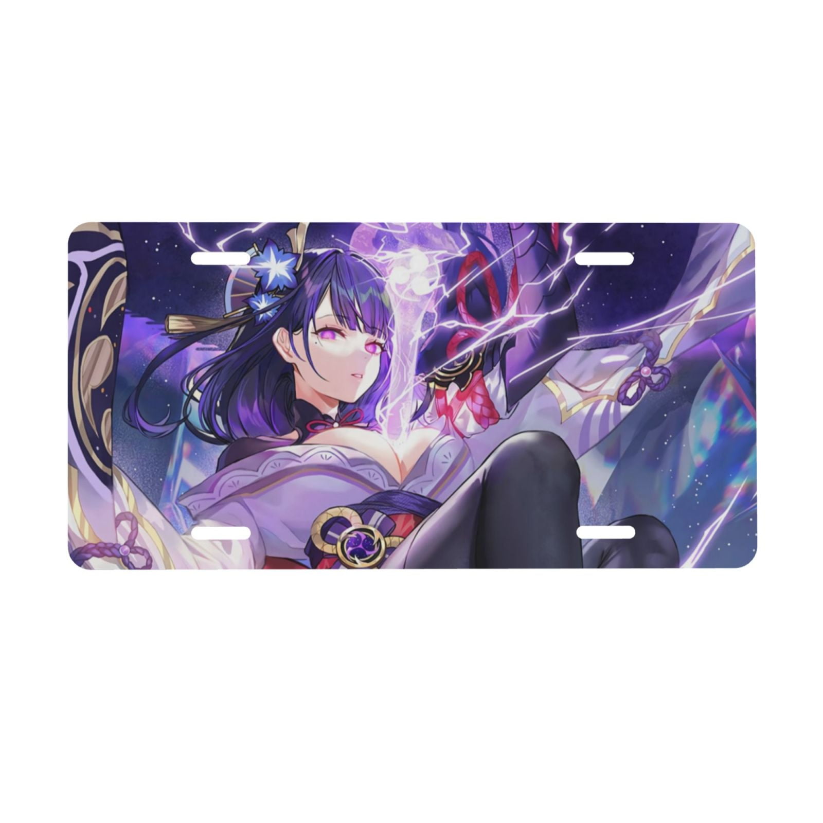 Genshin Impact Raiden Shogun License Plate, Car Front License Plates ...