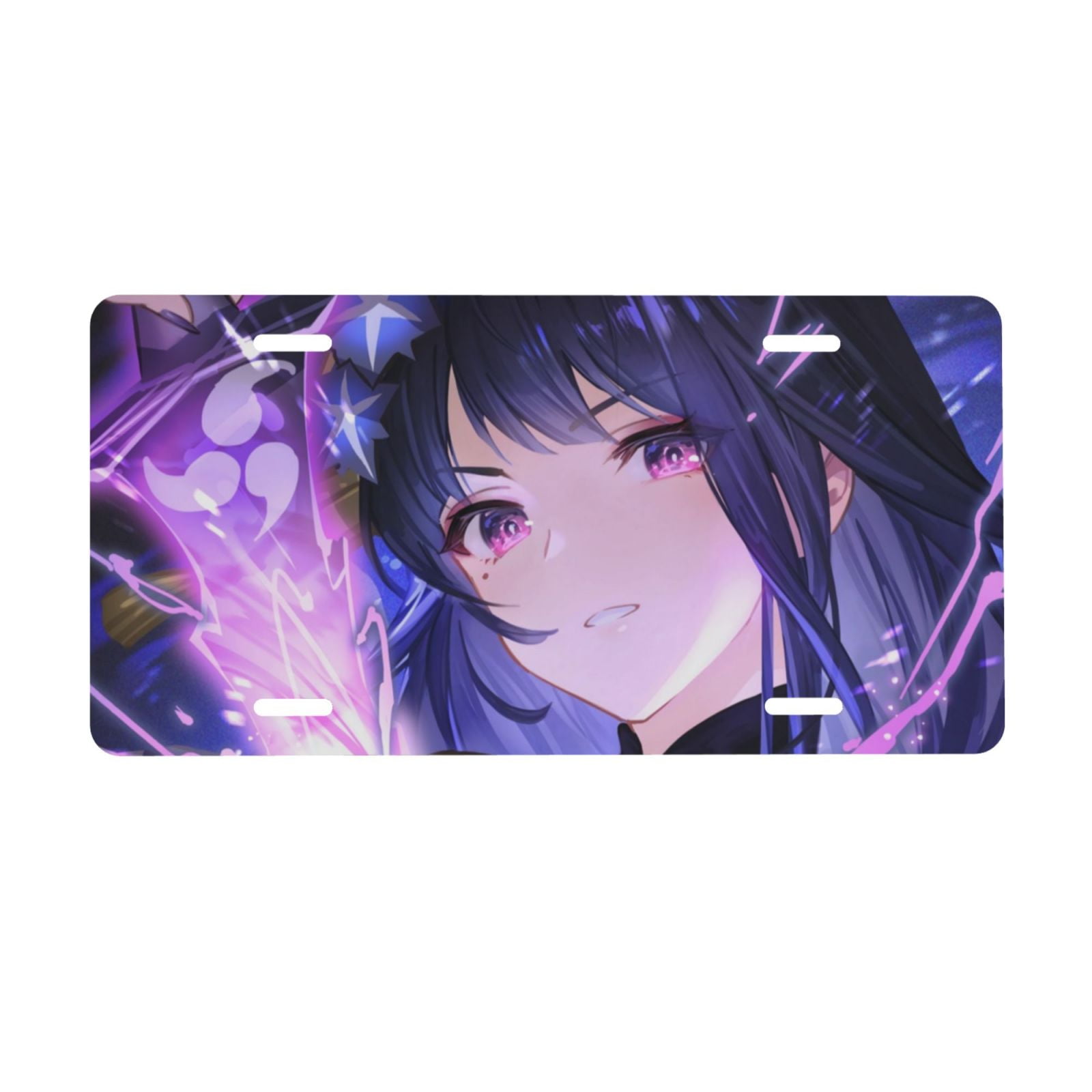 Genshin Impact Raiden Shogun License Plate, Car Front License Plates ...