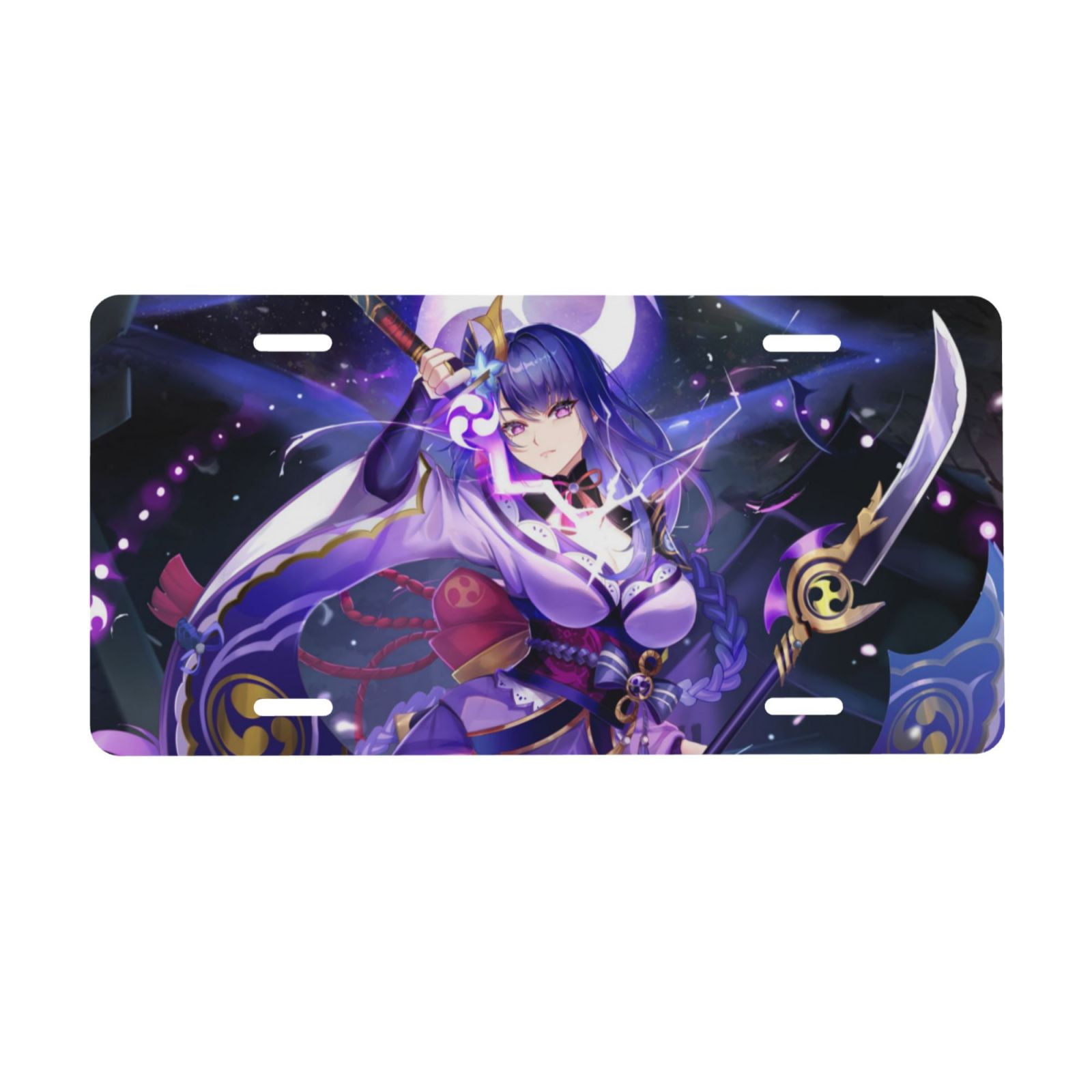Genshin Impact Raiden Shogun License Plate, Car Front License Plates ...