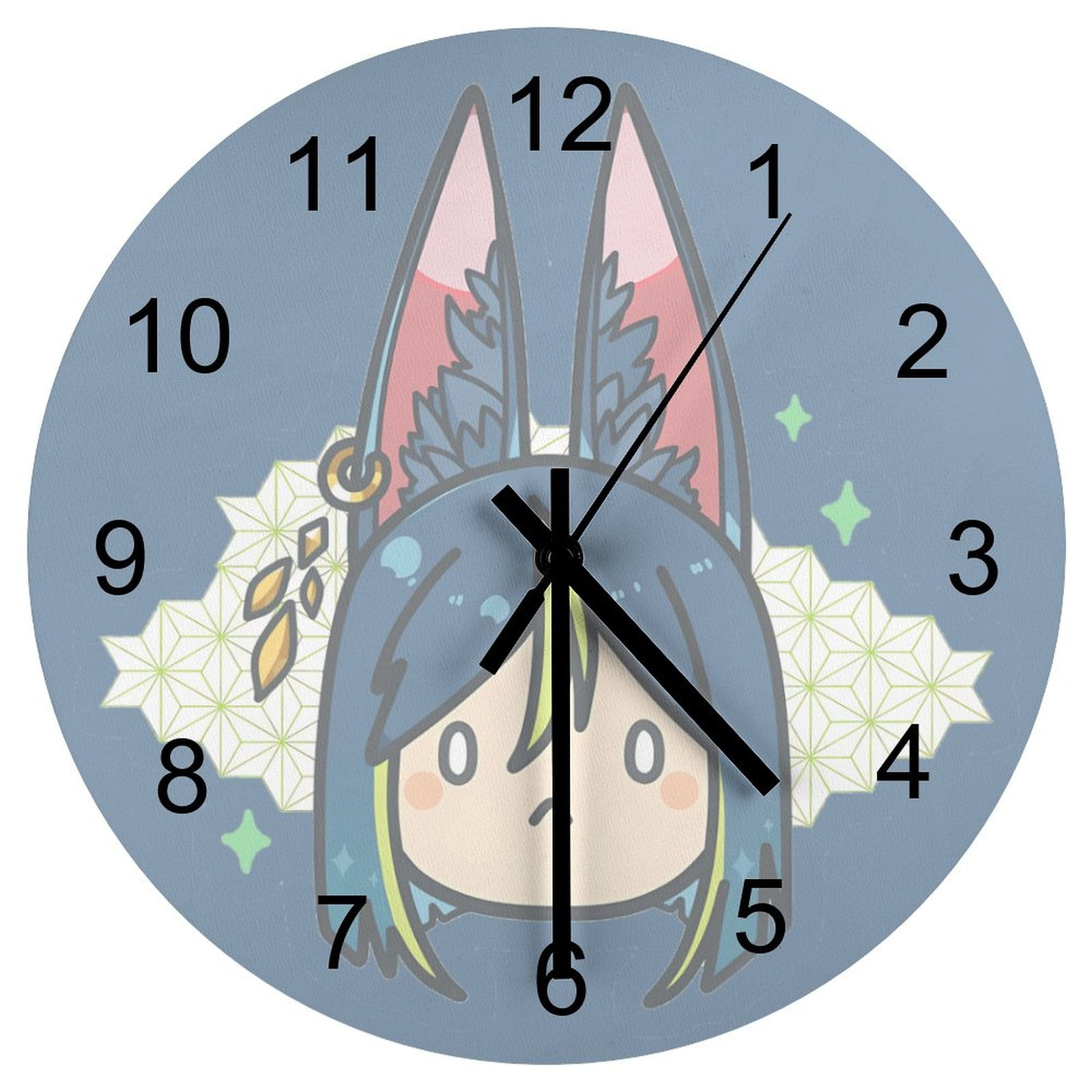 Genshin Impact Simple Wooden Wall Clock Home Decoration Item Wall ...