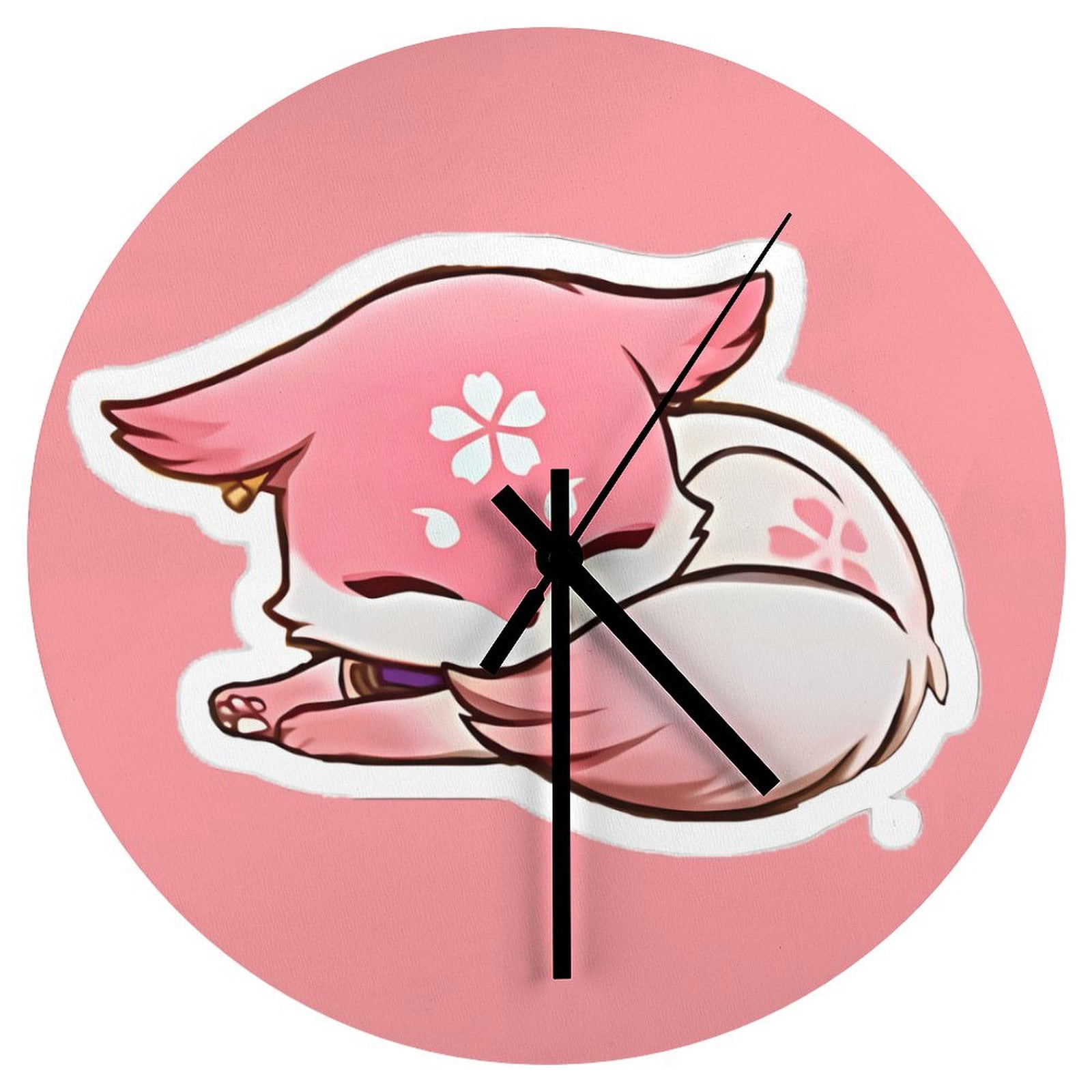 Genshin Impact Simple Wooden Wall Clock Without Scale For Home Living ...