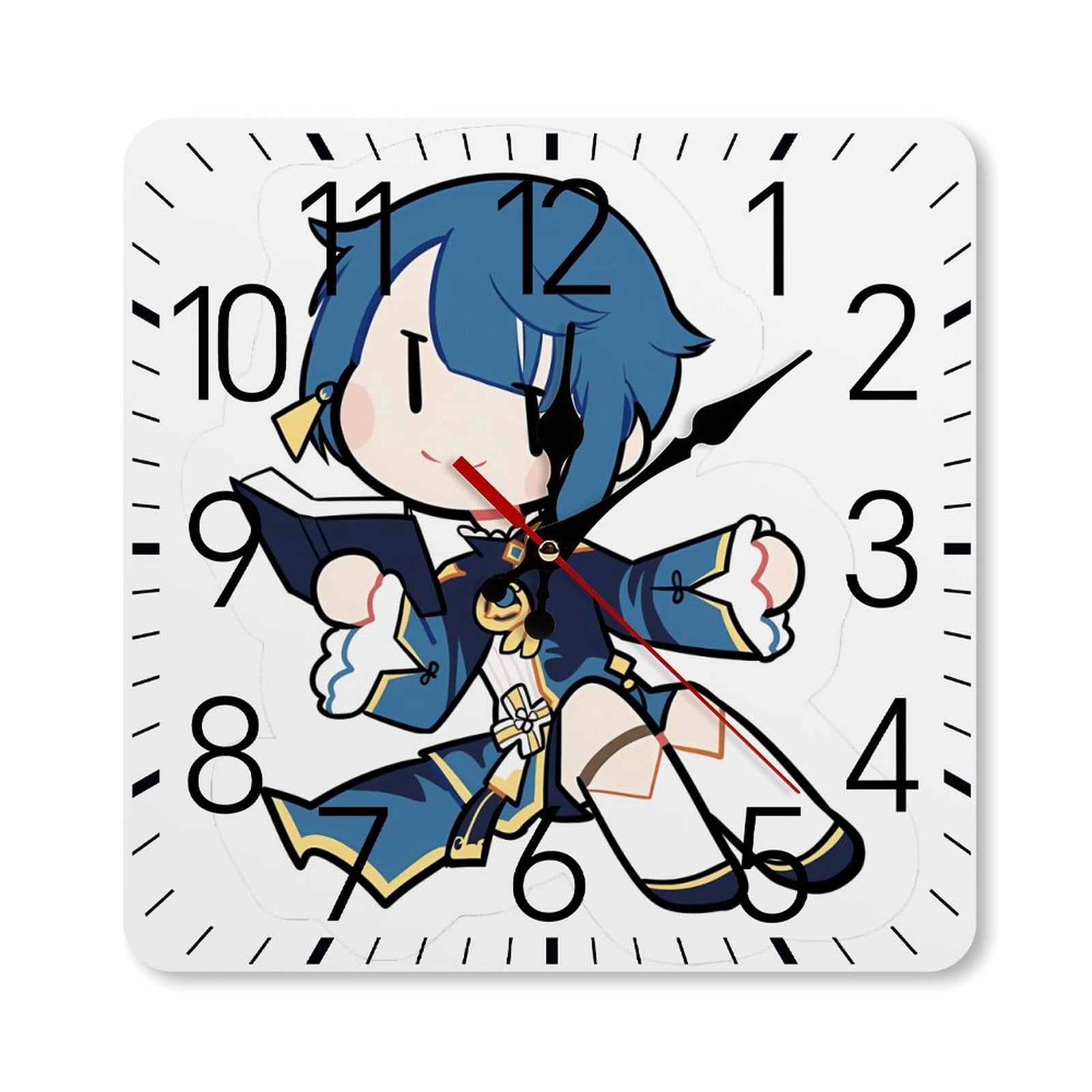 Genshin Impact Square Wall Clock With Scale For Living Room And Bedroom ...