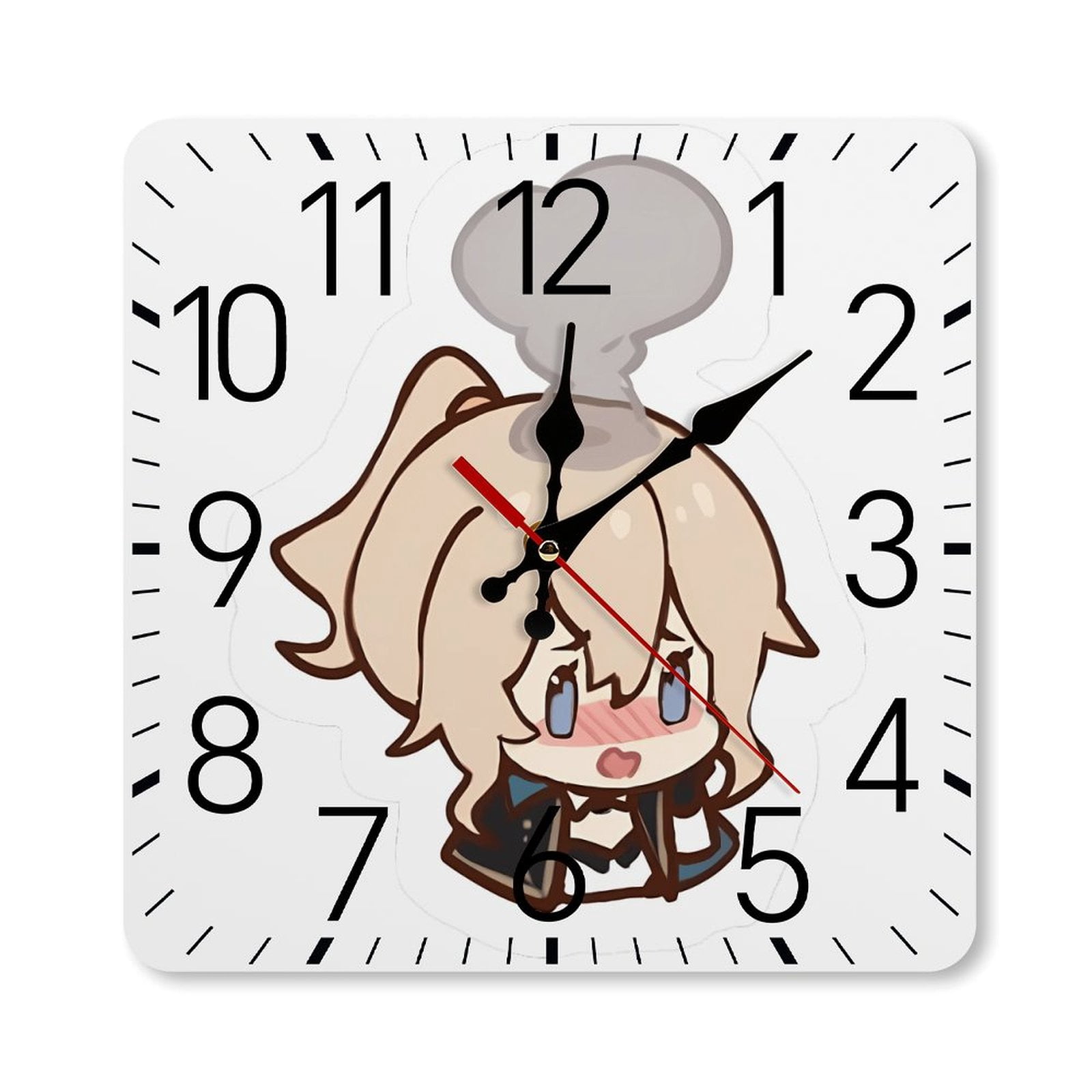 Genshin Impact Square Wall Clock With Scale For Living Room And Bedroom ...