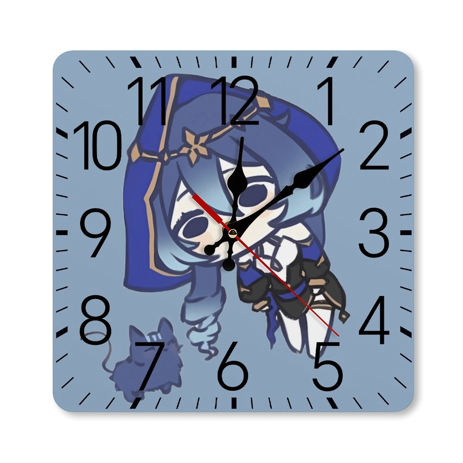 Genshin Impact Square Wall Clock With Scale For Living Room And Bedroom ...