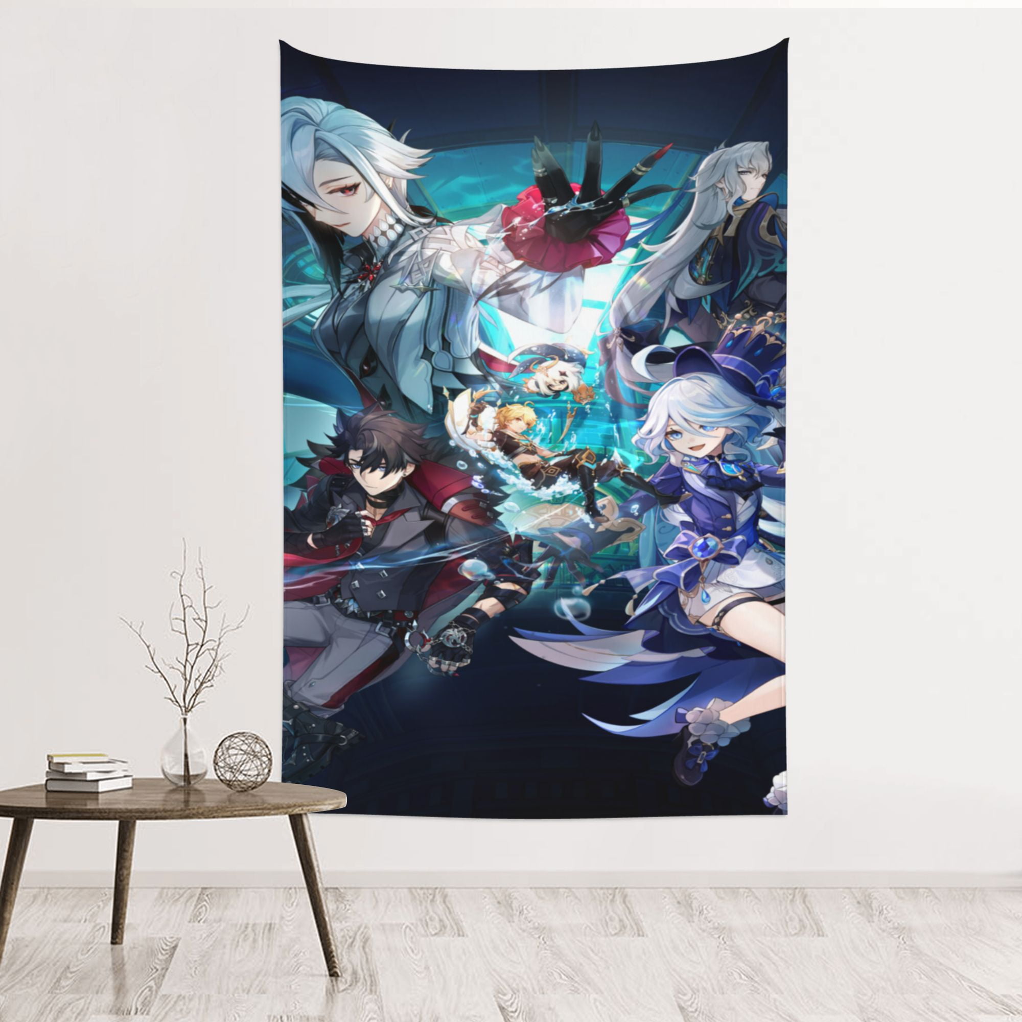 Genshin Impact Tapestry Poster Printing Wall Hanging Tapestries Wall Art Tapestry for Bedroom ...