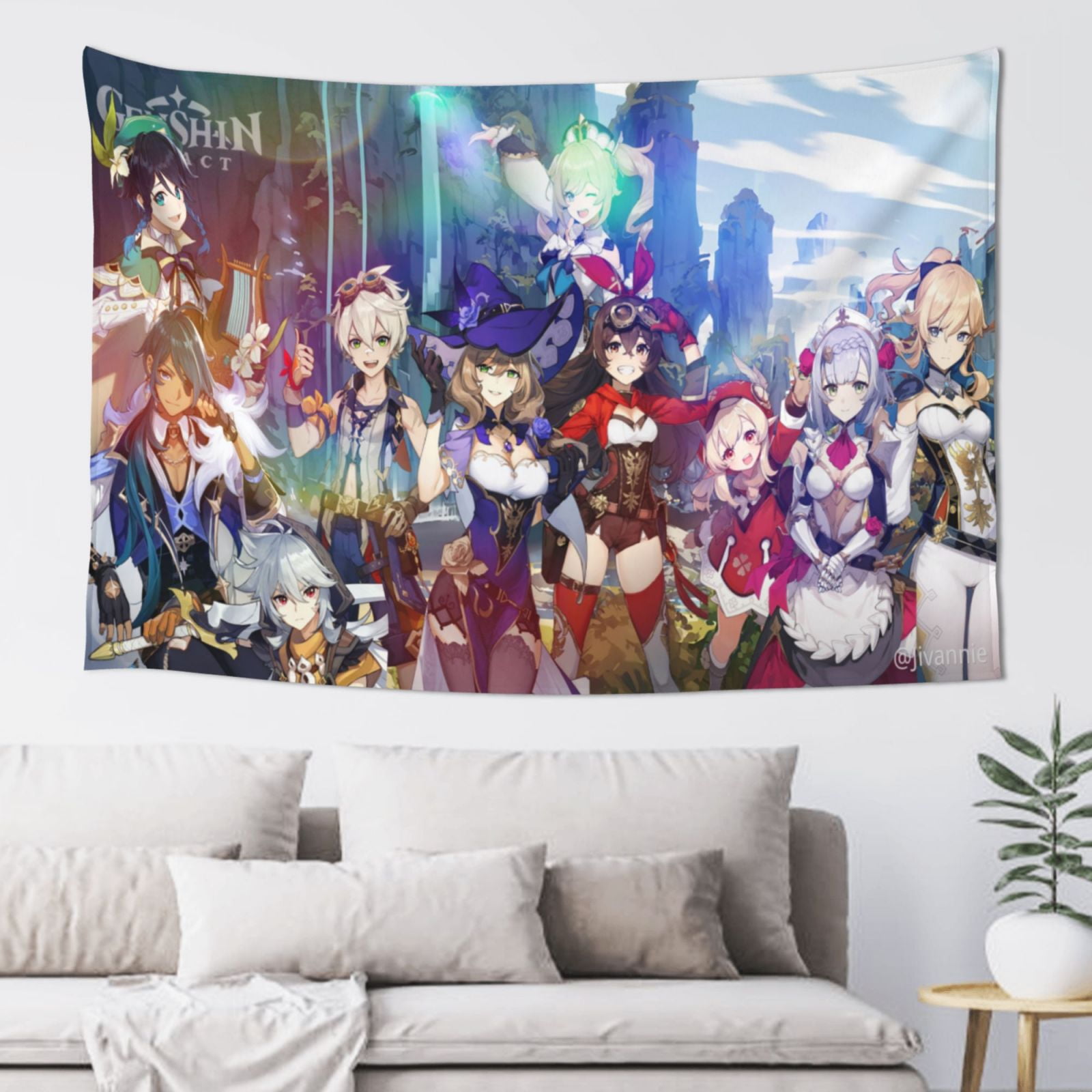Genshin Impact Tapestry Wall Hanging Home Decoration Wall Blanket ...